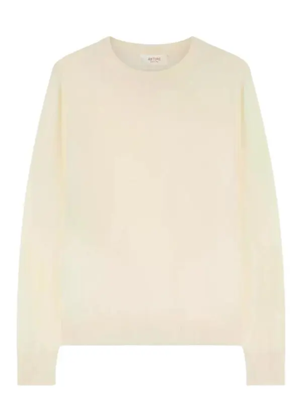 RETORI Retro Crewneck Long-sleeve Sweater - Neutrals