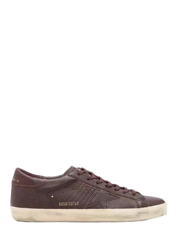 GOLDEN GOOSE Super-star Distressed Effect Sneakers - Red