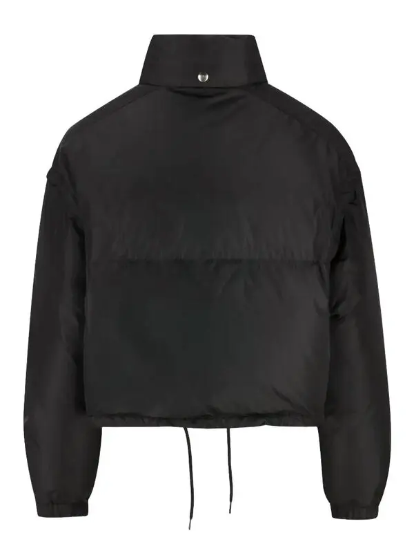 Prada Re-nylon Logo Plaque Jacket - Black