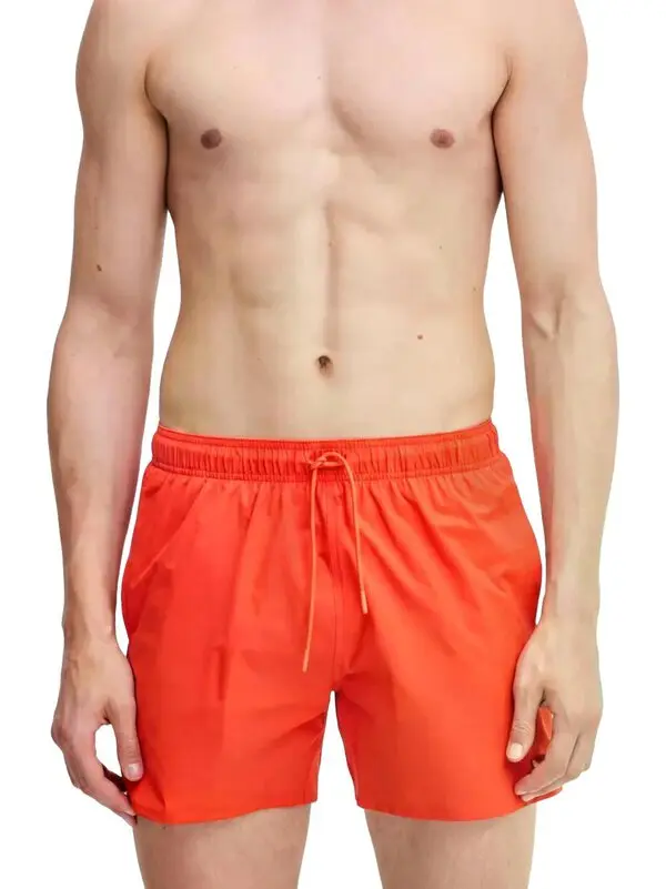 Armani Exchange Logo Patch Swim Shorts - Orange