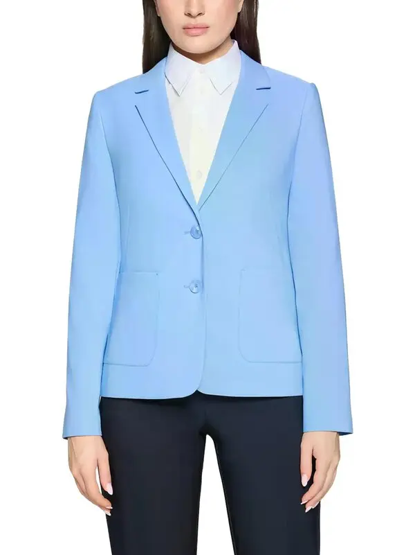 BETTY BARCLAY Notched Lapel Blazer - Blue