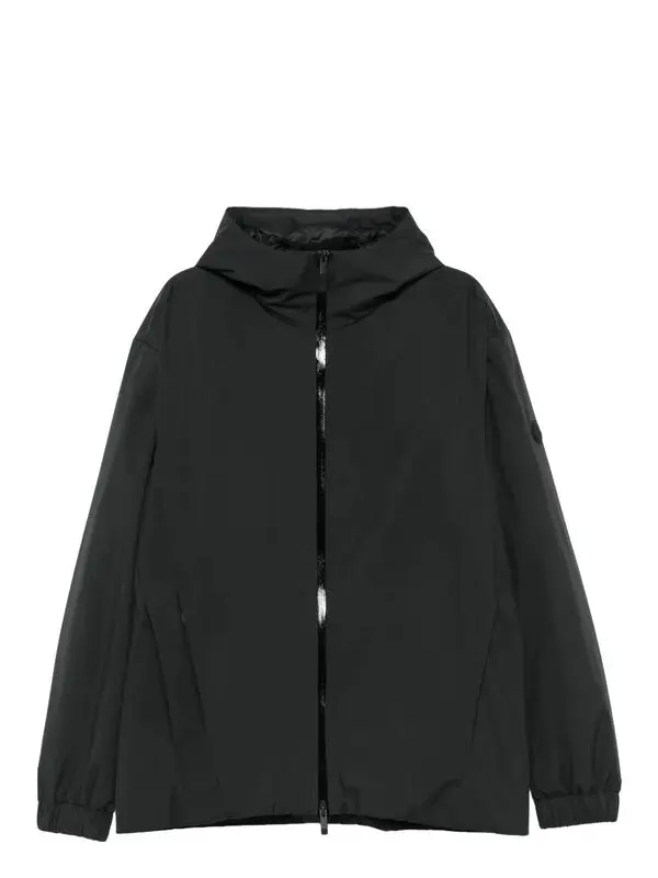 Moncler Hooded Zip-up Jacket - Black