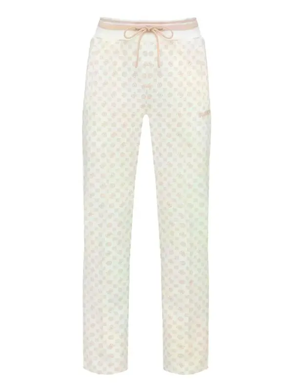 Guess All-over Logo Print Track Pants - Neutrals