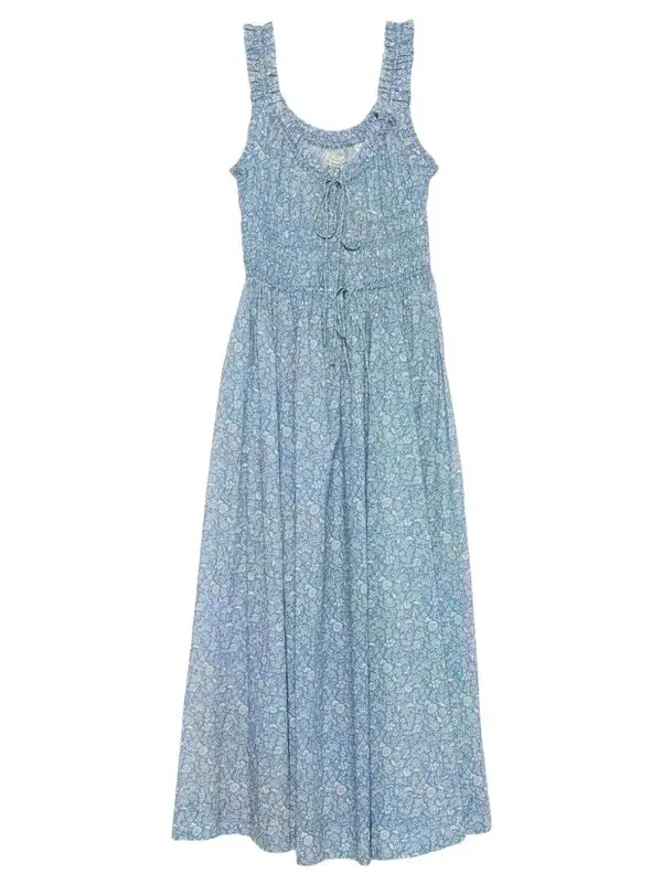 DÔEN Emmaretta Floral-print Midi Dress - Blue