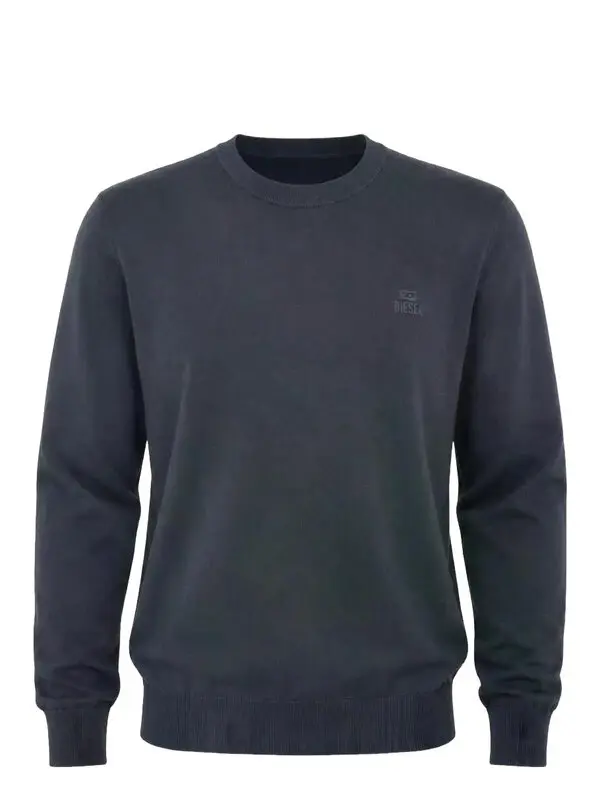 DIESEL® Logo Print Crew Neck Sweater - Blue