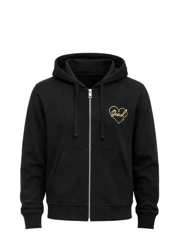 DIESEL® Reggy Zip-up Hoodie - Black