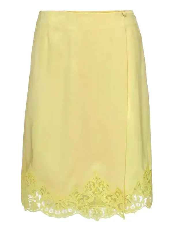 Stella McCartney Lace Trim Midi Skirt - Yellow