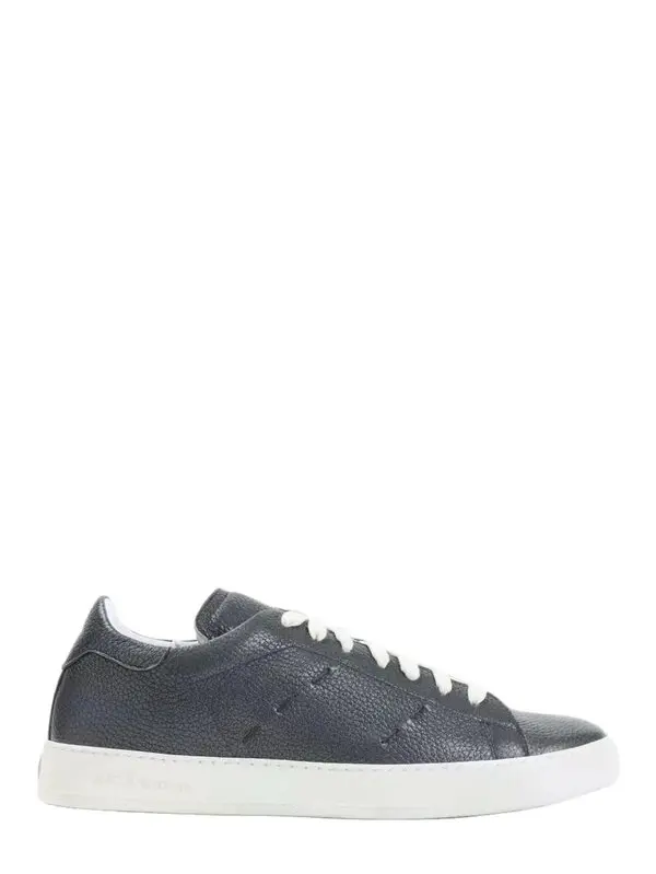 Kiton Calf Leather Low-top Sneakers - Blue