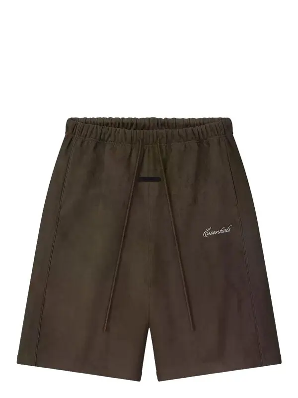Fear Of God Embroidered Logo Drawstring Shorts - Brown
