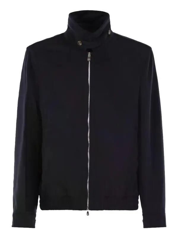 Brunello Cucinelli Stand Collar Jacket - Blue