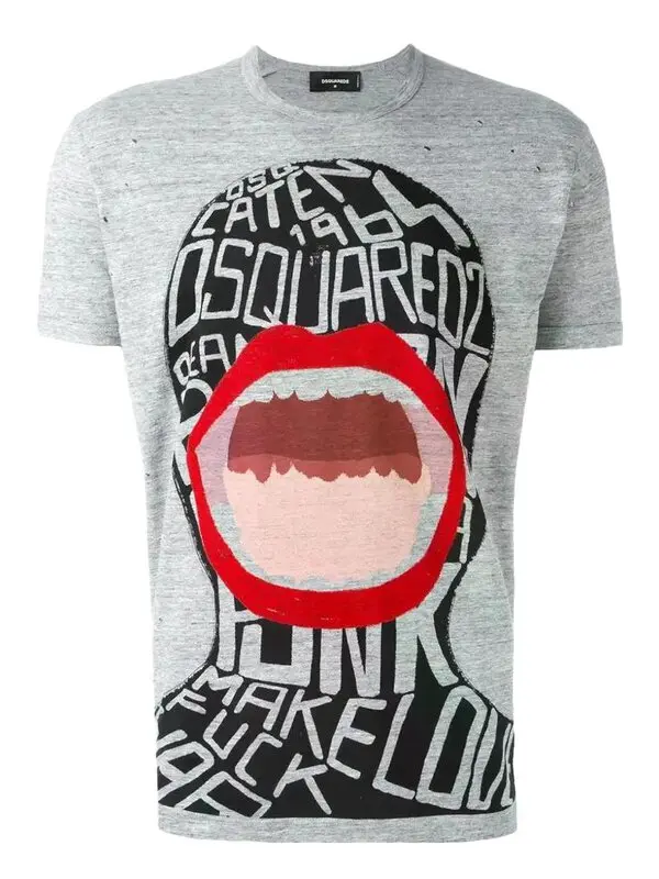Dsquared2 Graphic Print T-shirt - Grey