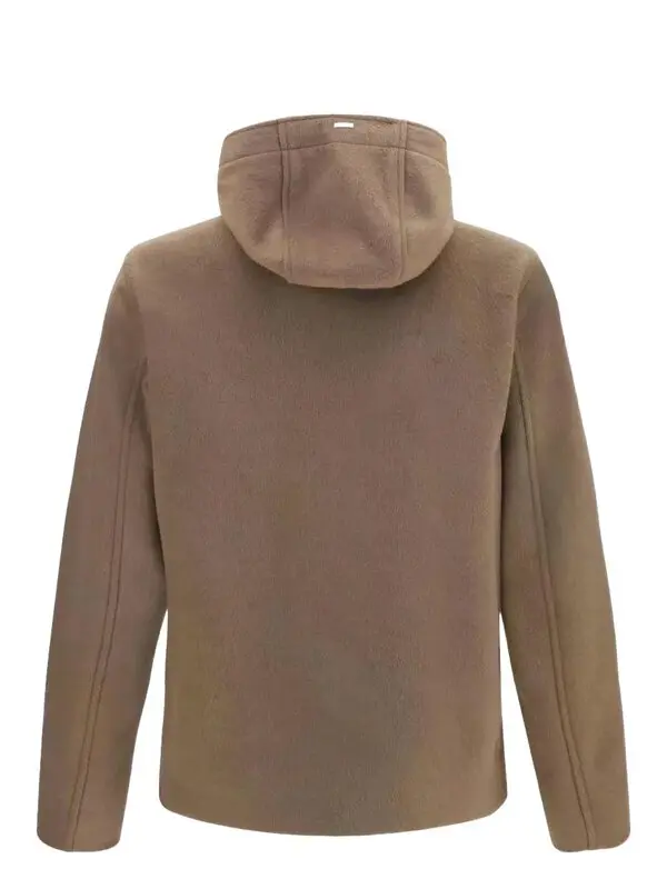 Herno Hooded Button-up Jacket - Brown