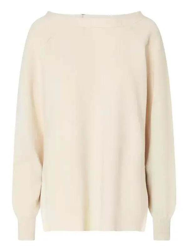 Liu Jo Knit Sweatshirt With Cut-out Detail And Adjustable Buckle - Neutrals