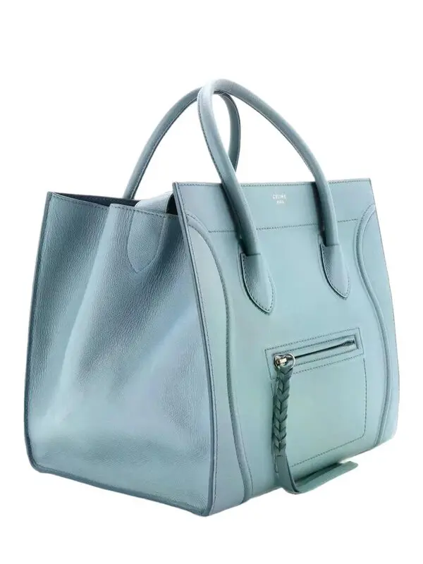 Celine Phantom Bag Grainy Leather Medium Tote Bag - Blue