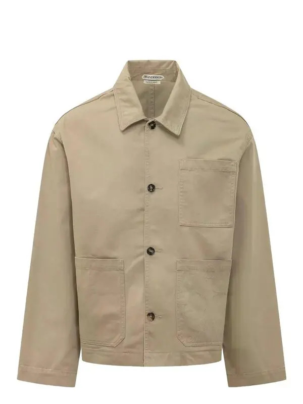 JW Anderson Patch-pocket Shirt Jacket - Neutrals