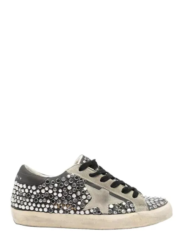 GOLDEN GOOSE Studded Super-star Sneakers - Grey