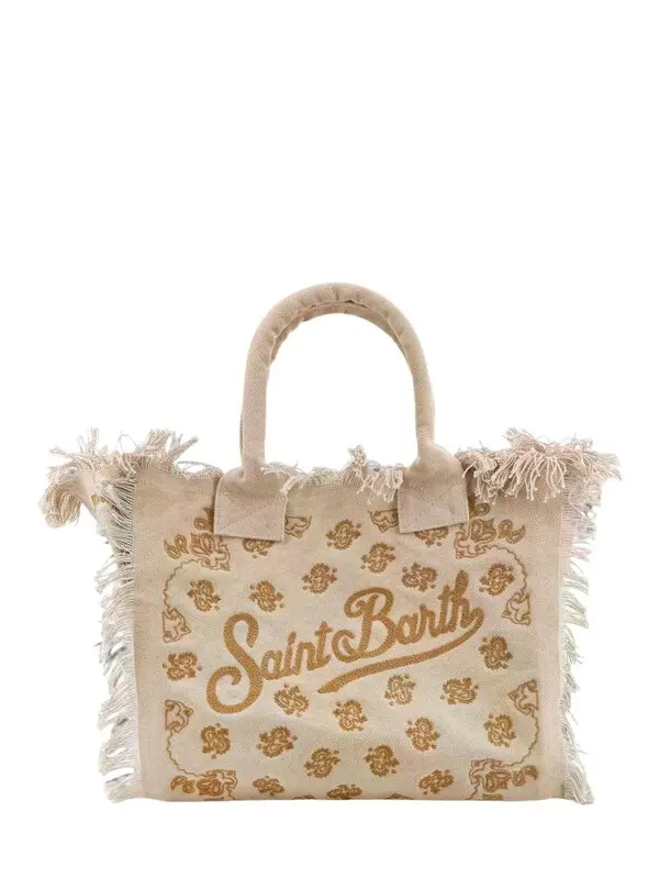 MC2 SAINT BARTH Vanity Fringed Tote Bag - Neutrals
