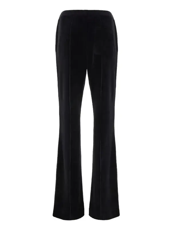 TOM FORD Velvet Trousers With Logo Embroidery - Black