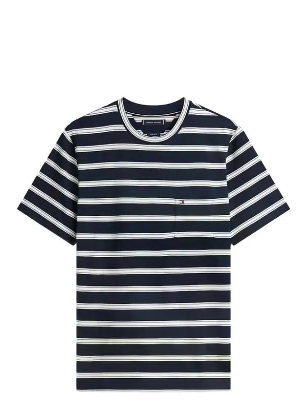 Tommy Hilfiger Striped Pocket T-shirt - Blue