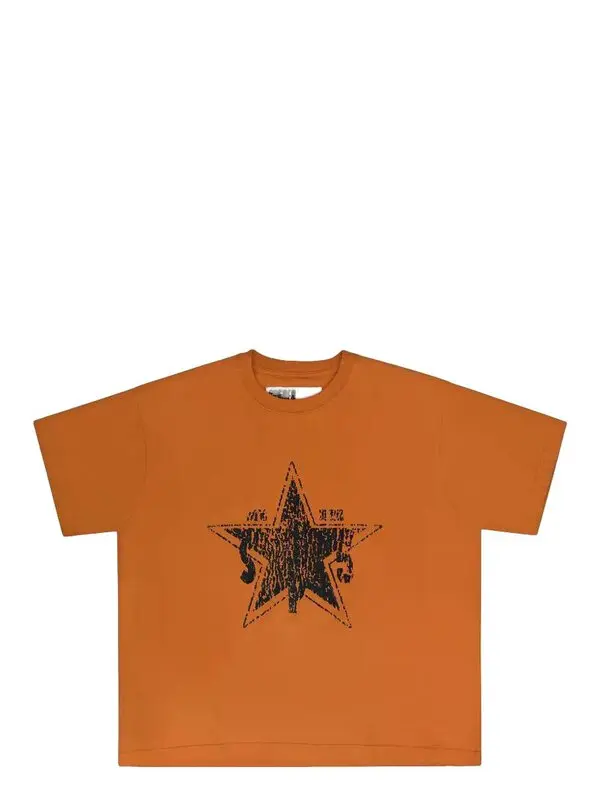 SP5DER Star-print T-shirt - Orange