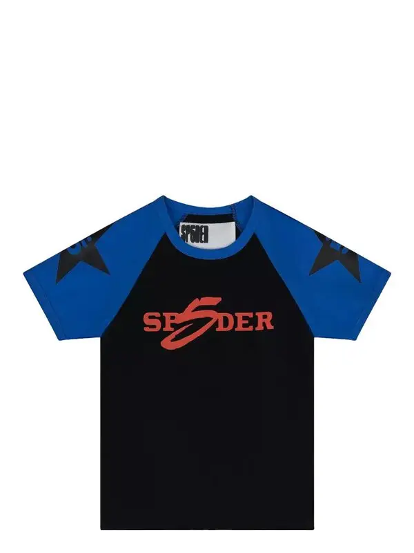 SP5DER Star Print Raglan Sleeve T-shirt - Black