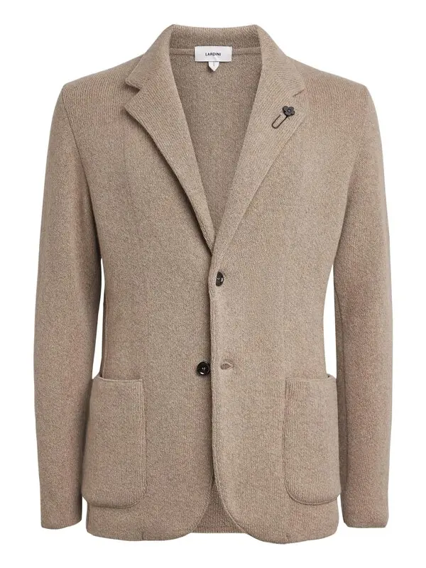 LARDINI Cashmere Knit Blazer - Beige