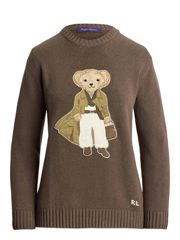 Ralph Lauren Cashmere Polo Bear Sweater - Beige
