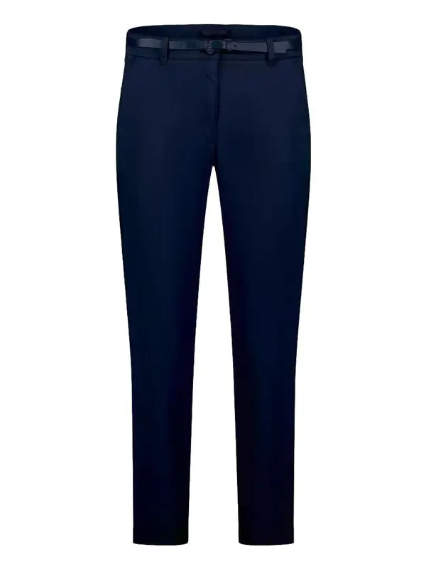 BETTY BARCLAY Belted Turned-up Trousers - Blue
