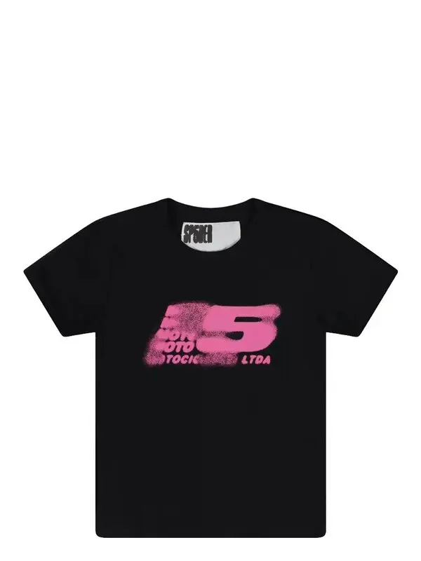 SP5DER Graphic Print T-shirt - Black