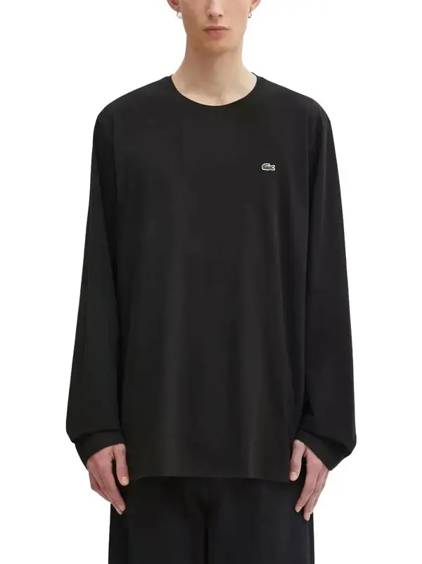 Lacoste Logo-patch Long-sleeve T-shirt - Black
