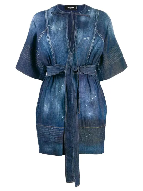 Dsquared2 Stretch Cotton Denim Dress - Blue