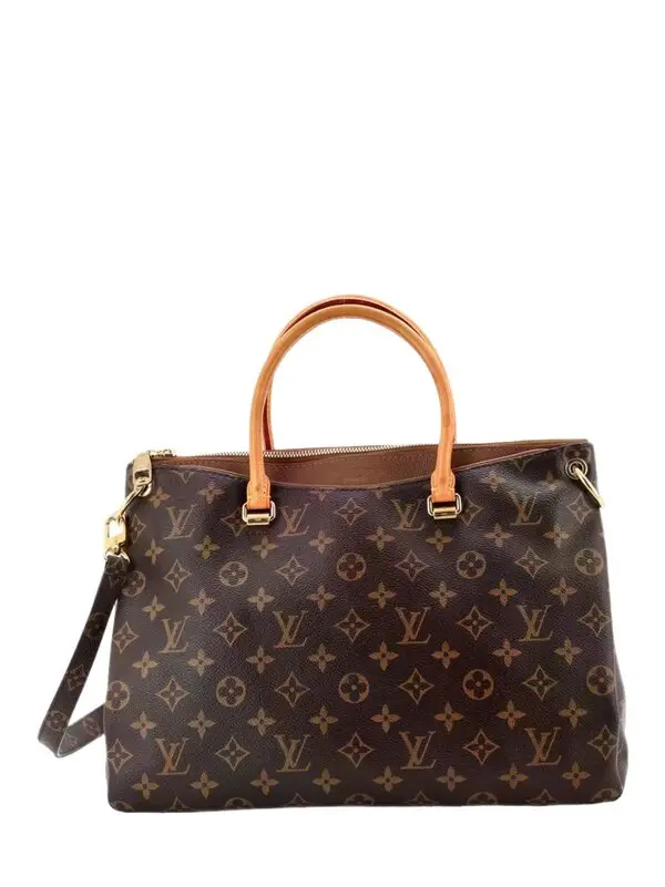 LOUIS VUITTON Pallas Tote Monogram Canvas Shoulder Bag - Brown
