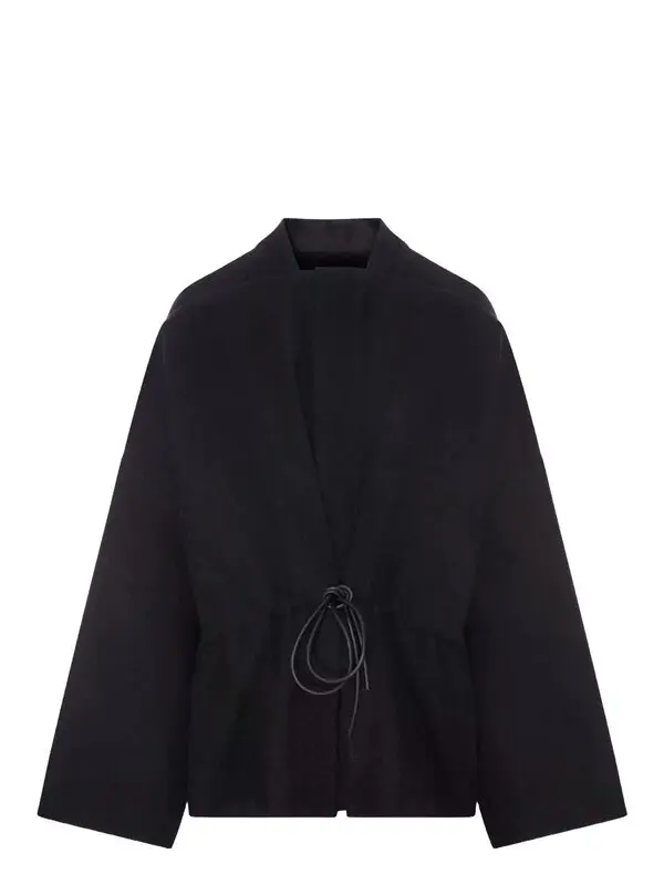 Rick Owens Drawstring Wool Jacket - Black