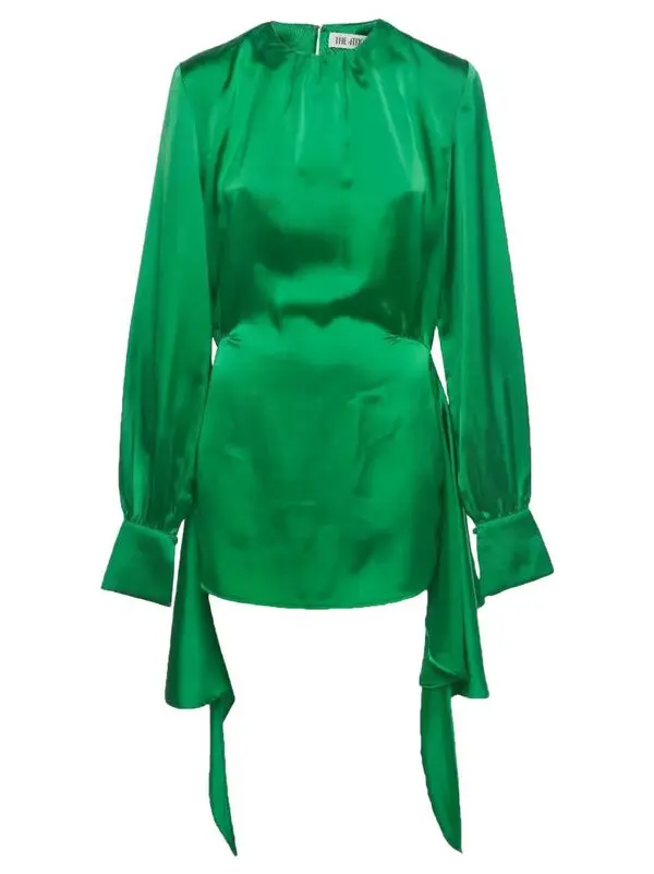 Attico Long Sleeve Mini Dress - Green