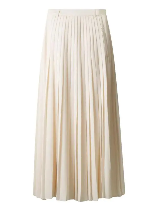 ME+EM Slit Pleated Maxi Skirt - Cream