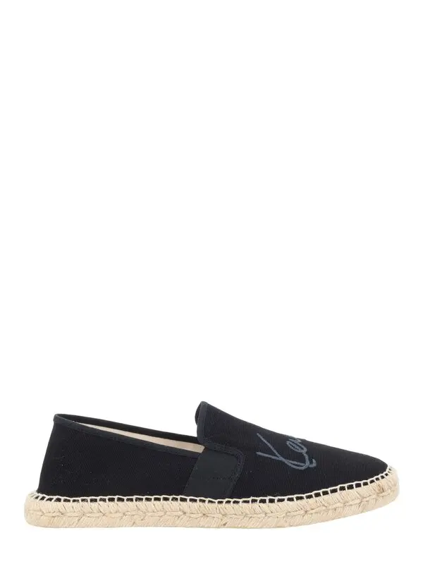Kenzo Embroidered Logo Espadrilles - Black
