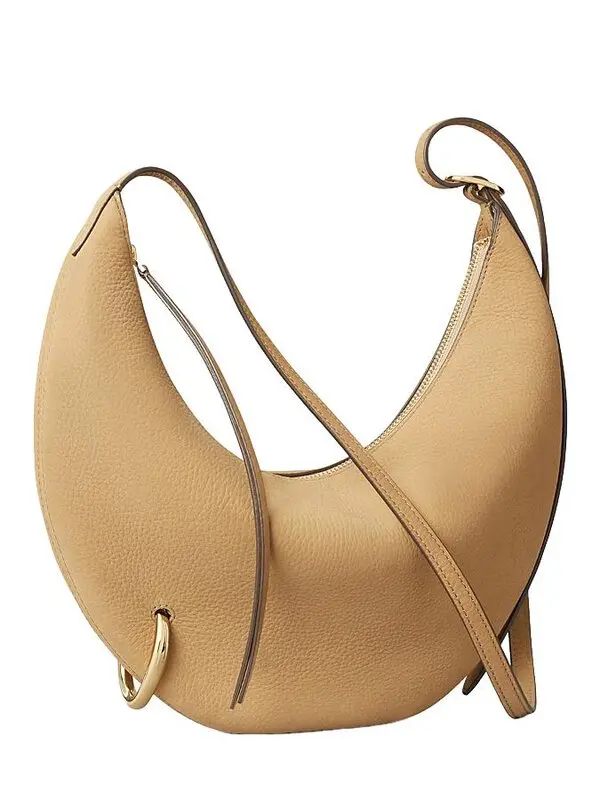 Tory Burch Pierced Embossed Leather Crossbody Bag - Stone