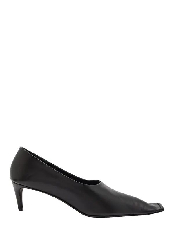 Khaite Marlene 50 Leather Pumps - Black