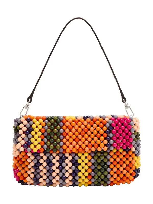 Staud Timmy Beaded Shoulder Bag - Multicoloured 1