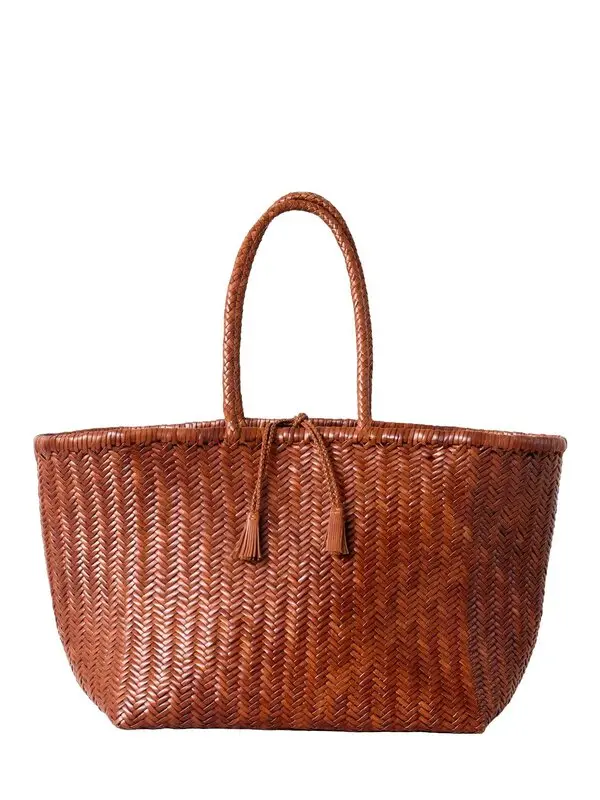 HYER GOODS Mercato Woven Tote - Tan