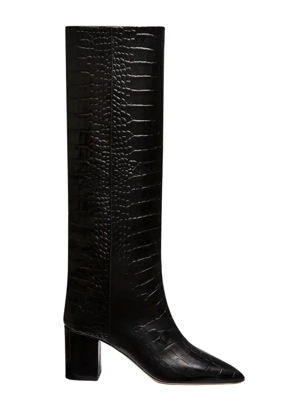 Paris Texas Anja Embossed Knee-length Boots - Black