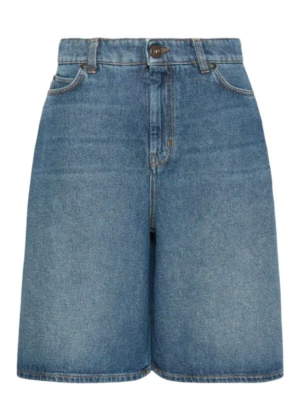 Max Mara Denim Bermuda Shorts - Navy Blue