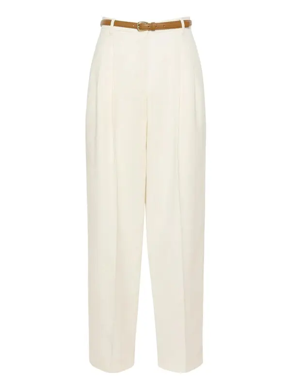 Max Mara Adunco Pleated Trousers - Ivory