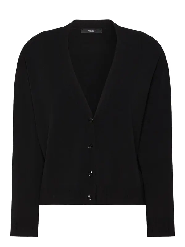 Max Mara V-neck Knitted Cardigan - Black