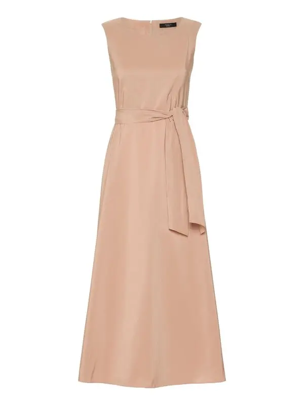 Max Mara Sleeveless Belted Maxi Dress - Pink