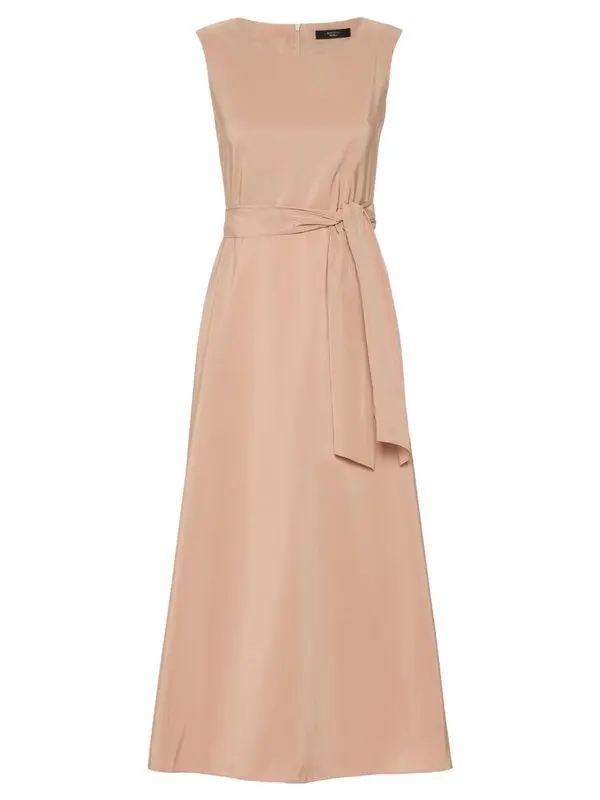 Max Mara Belted Sleeveless Dress - Pink
