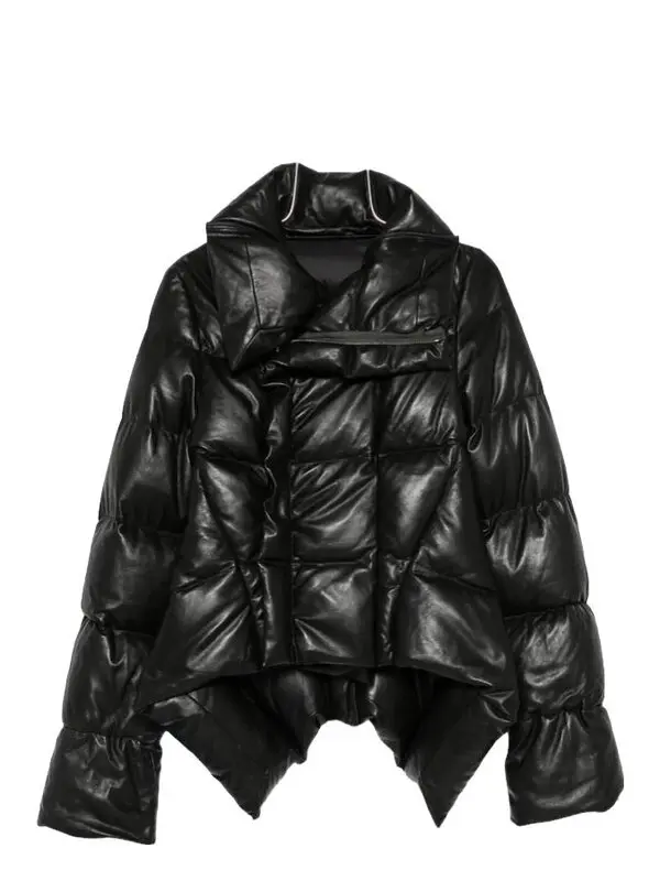 Rick Owens Naska Quilted Leather Jacket - Black