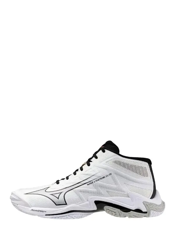 Mizuno Wave Lightning Elite Mid Sneakers - White/black