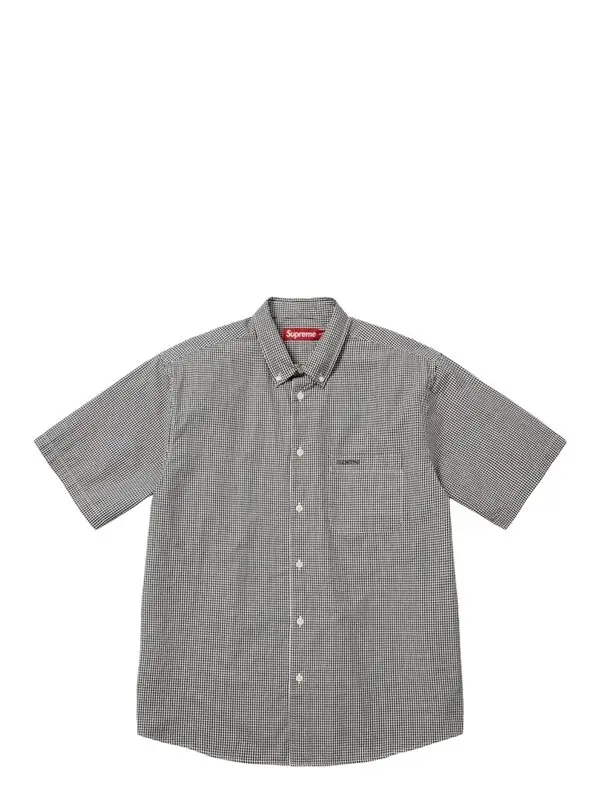 Supreme Ss26 Gingham S/s Shirt - Black