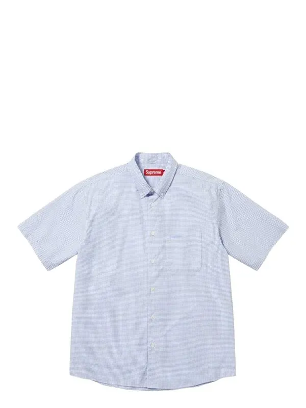 Supreme Ss26 Gingham S/s Shirt - Blue